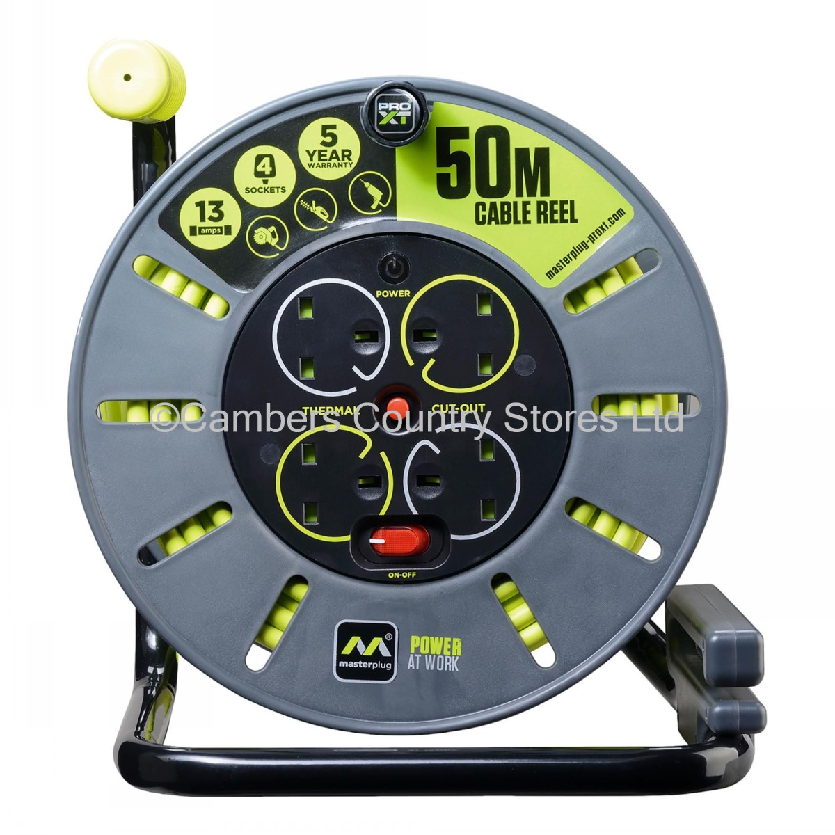 Masterplug Pro XT Extension Lead Cable Reel 50m 240v | Cambers Country ...